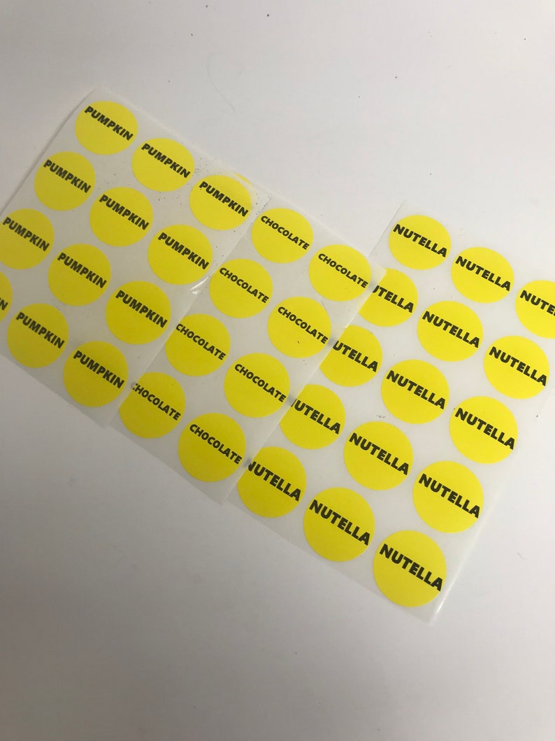 Custom Bakery Flavor Stickers, Scent Labels, Bold Font - Etsy
