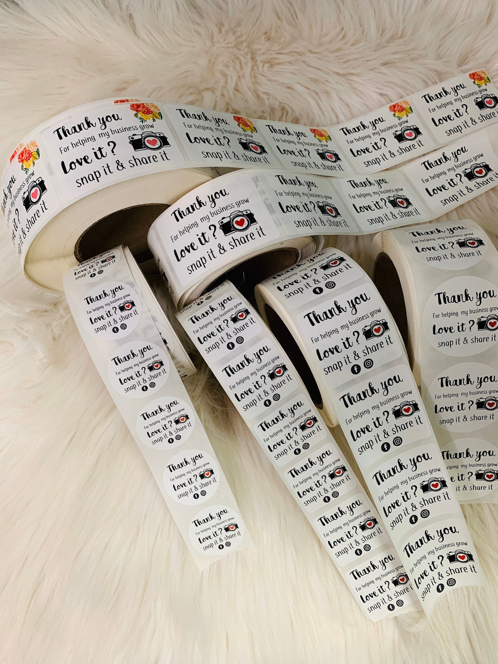 Social Media Labels, Small Business Packaging Stickers (24 Labels) - Etsy