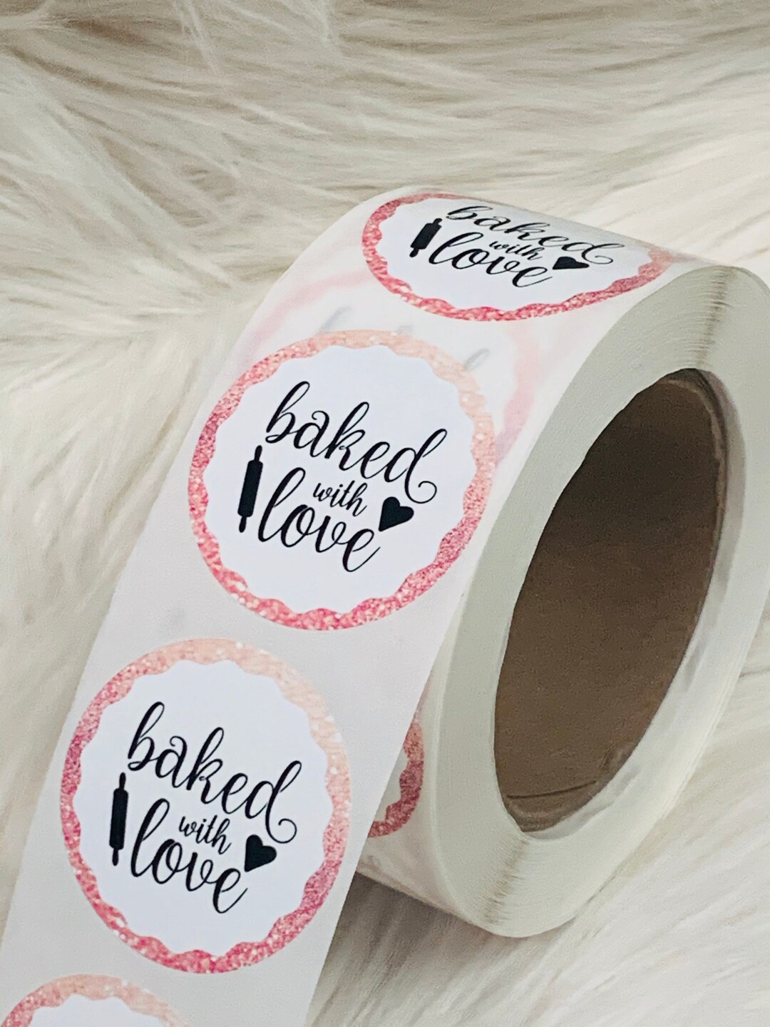 Baked With Love Stickers, Bakery Labels, 2" Circle, 24 per Pack - Etsy