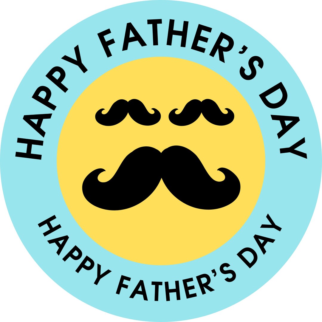 Happy Father's Day Stickers, Happy Father's Day Labels, Father's Day ...