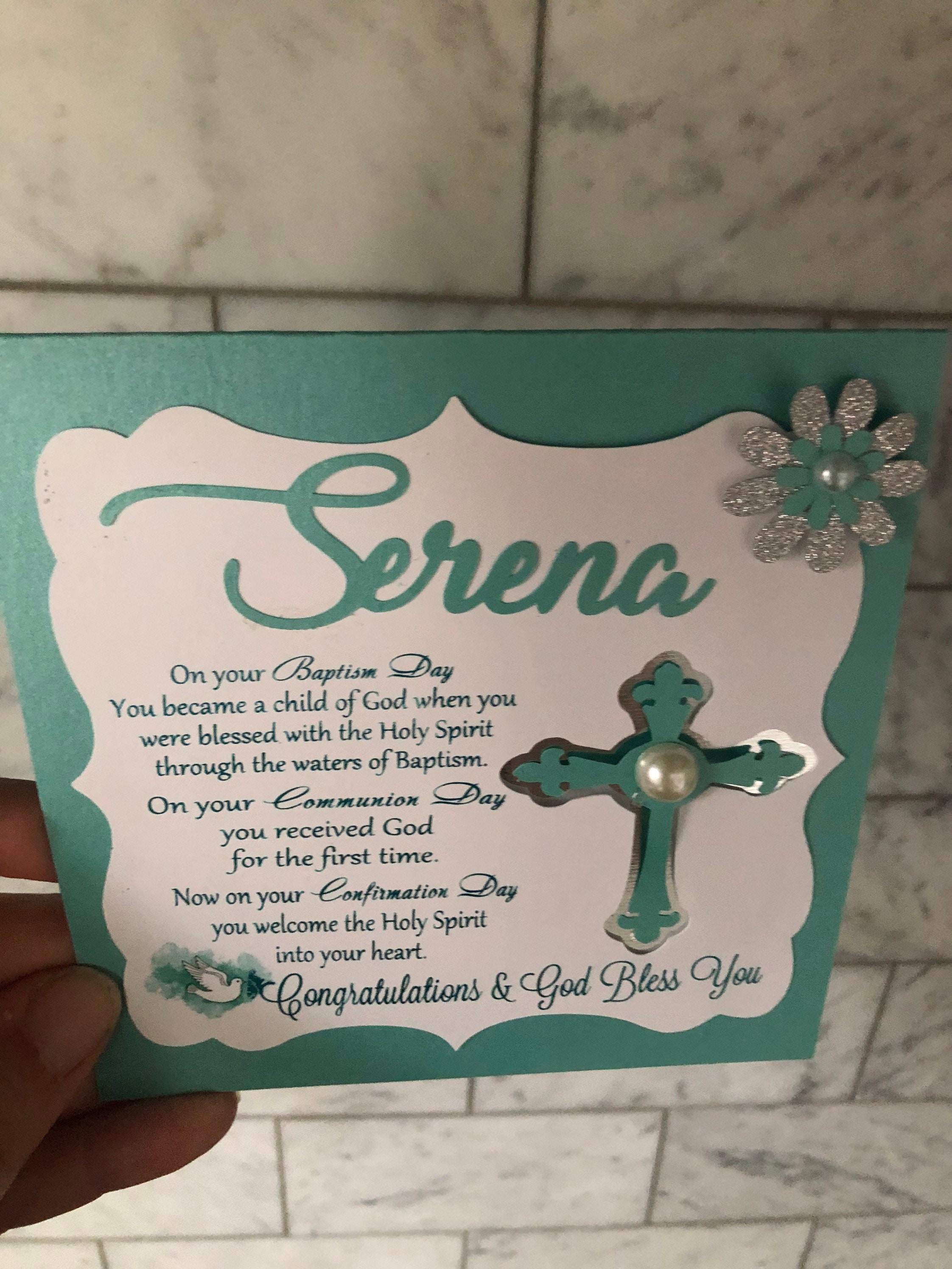 Custom Confirmation Card, Sacrament Card, Religious Card, Confirmation ...