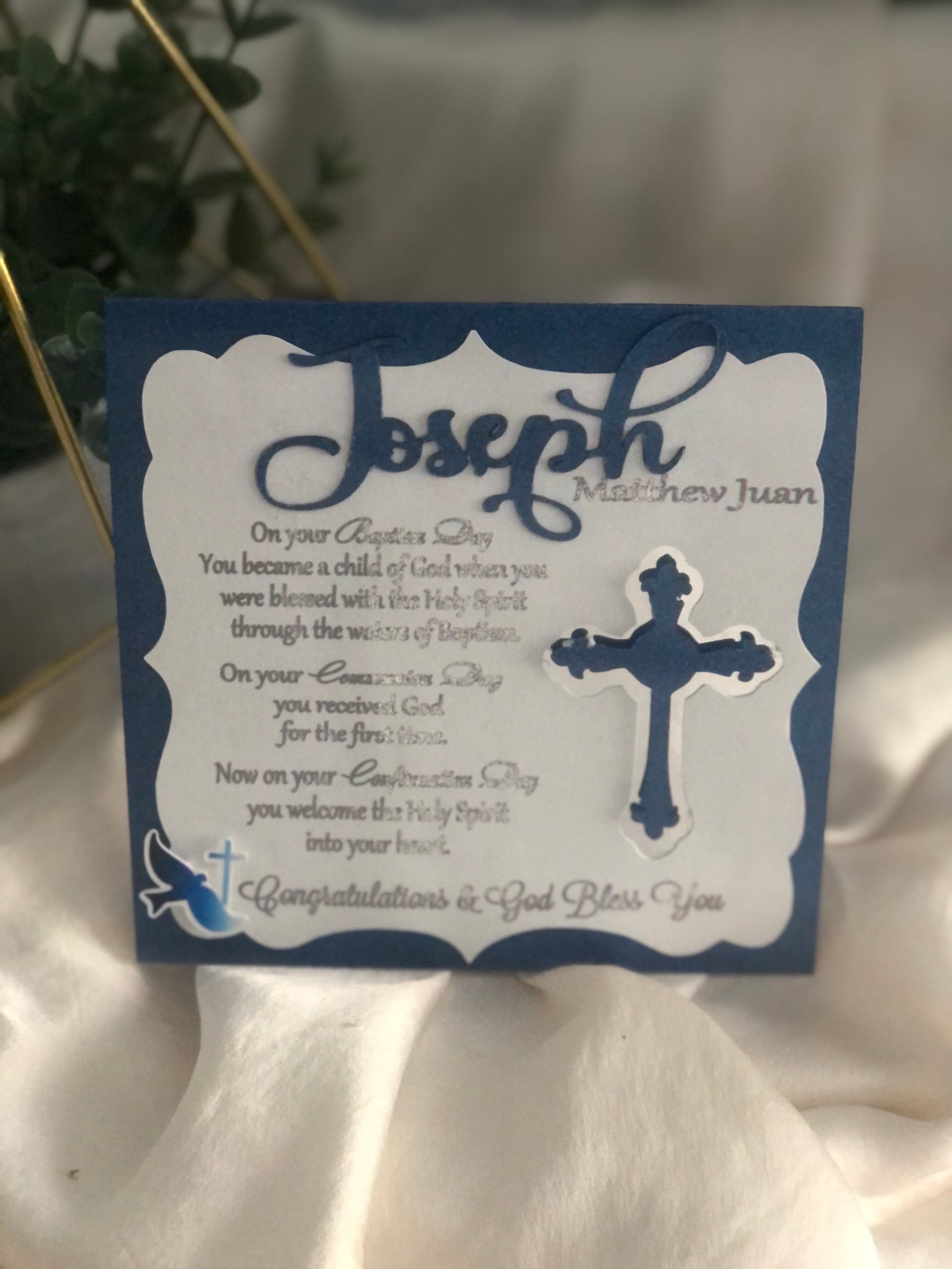 Custom Confirmation Card Sacrament Card Religious Card - Etsy
