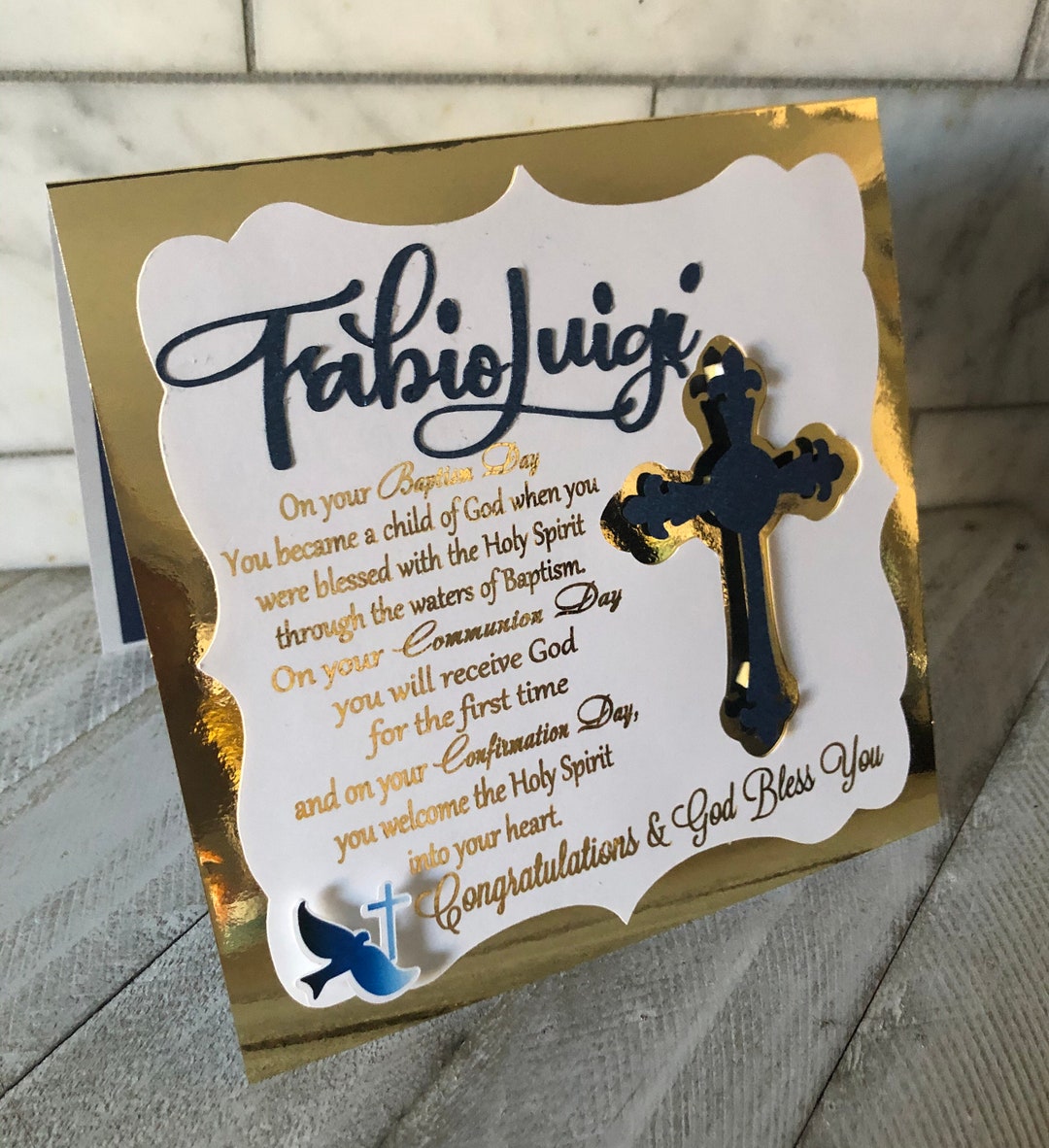 Custom Confirmation Card, Sacrament Card, Religious Card, Confirmation ...