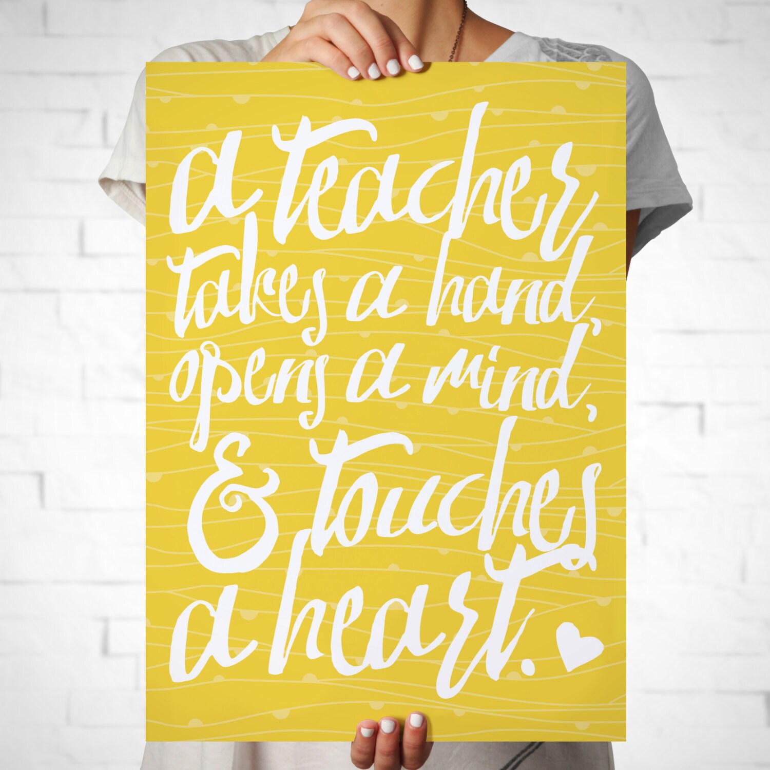 A Teacher Takes A Hand Opens A Mind & Touches A Heart 8x10 - Etsy