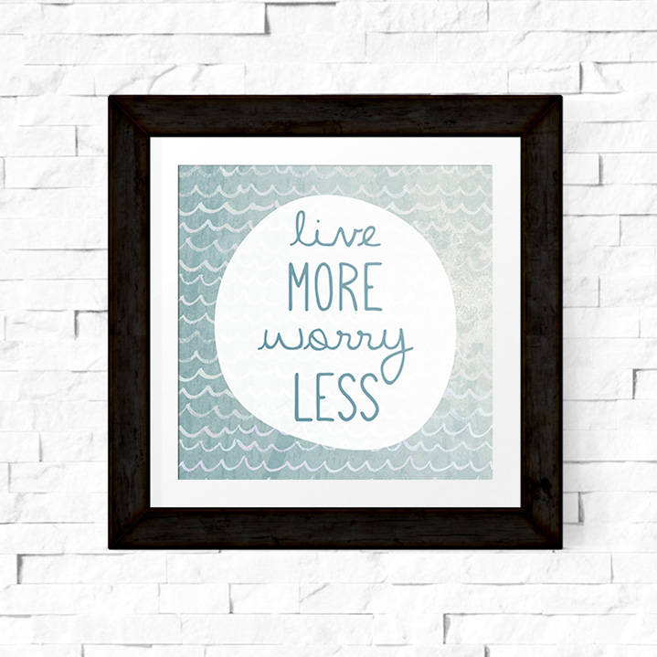 Live More Worry Less 8x8 Printable - Etsy