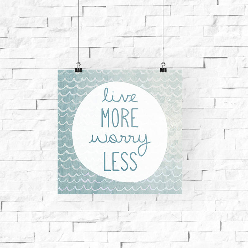 Live More Worry Less 8x8 Printable - Etsy