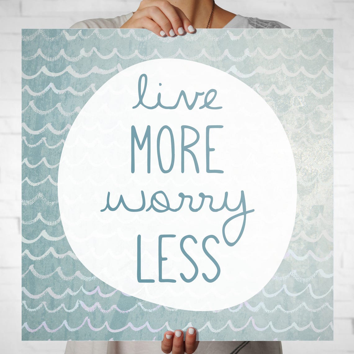 Live More Worry Less 8x8 Printable - Etsy