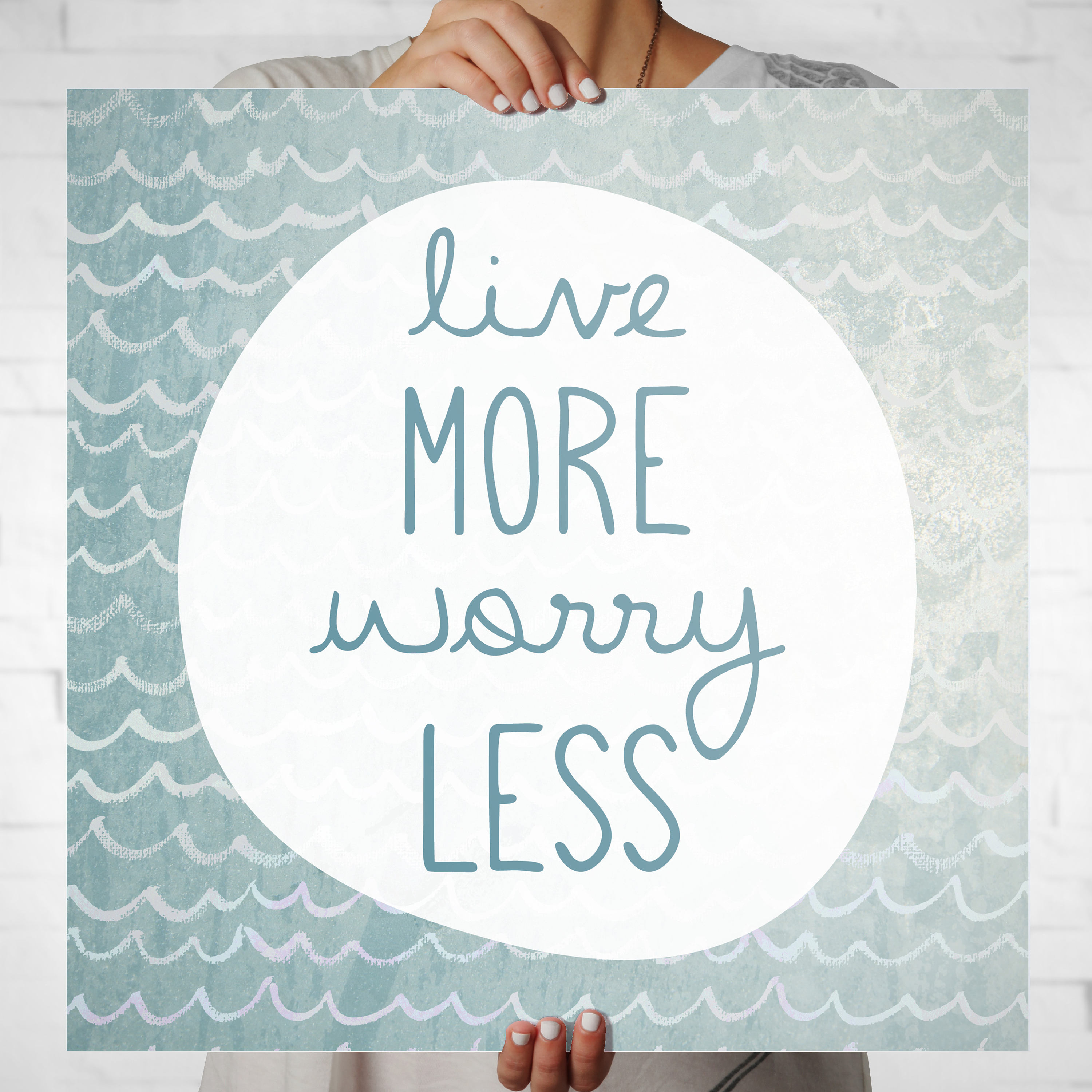 Live More Worry Less 8x8 Printable - Etsy