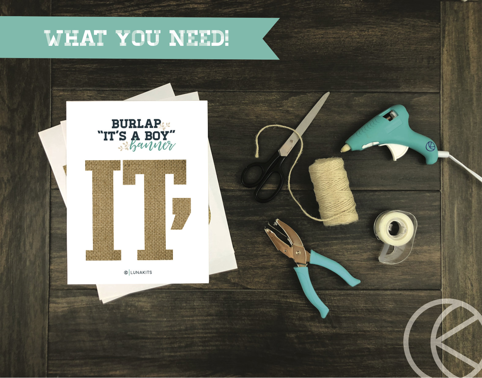 Printable Burlap It's a Boy Banner | Printable Banner | Download and ...