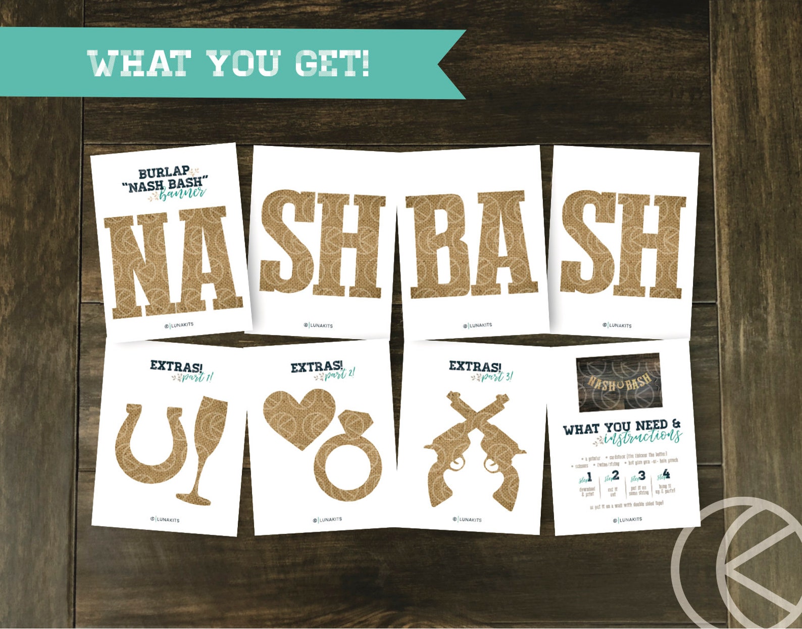 Printable Burlap Nash Bash Banner Printable Banner - Etsy