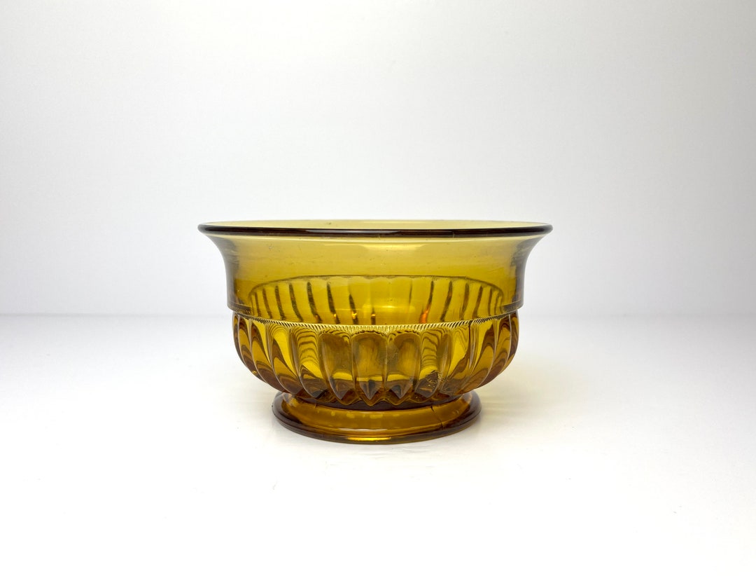 George Davidson Glass Amber 1930's Fruit Bowl - Etsy