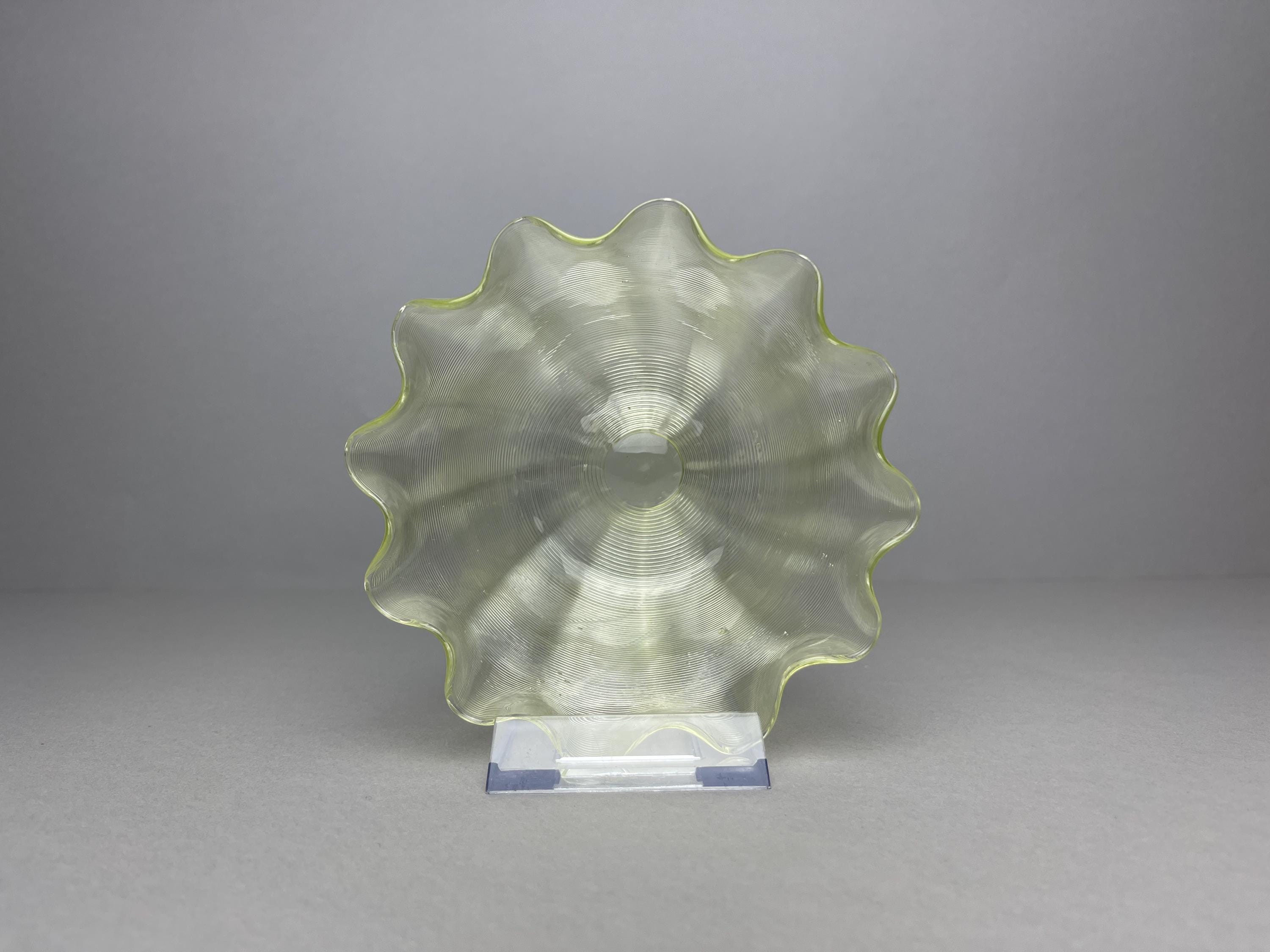 Stevens and Williams Threaded Finger Bowl in Vaseline Glass C1895 - Etsy