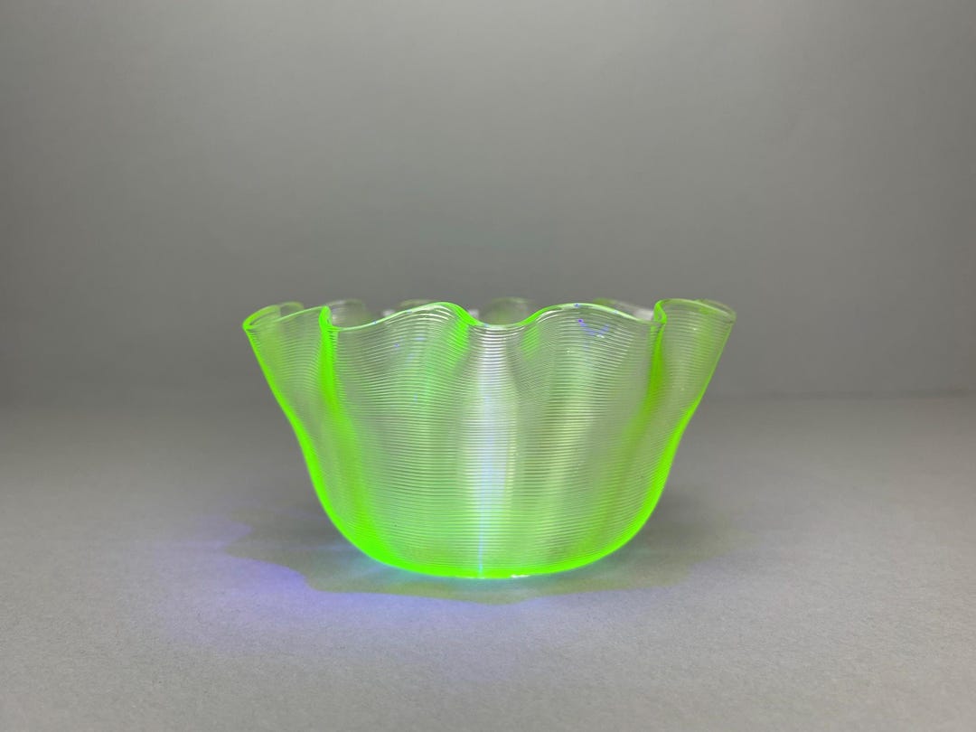 Stevens and Williams Threaded Finger Bowl in Vaseline Glass C1895 - Etsy