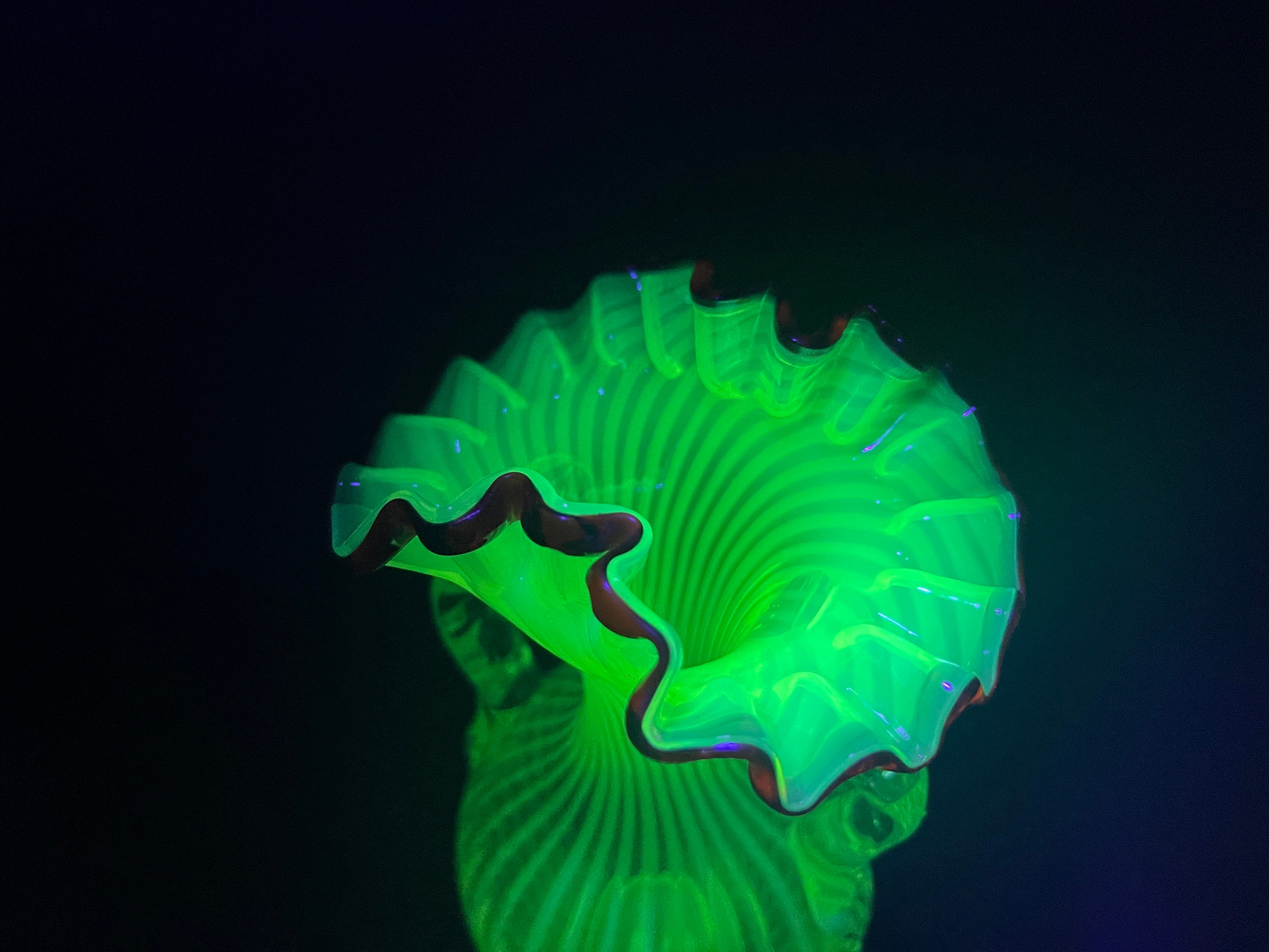 Rare Find Victorian Burtles, Tate and Co Striped Vaseline Vase - Etsy