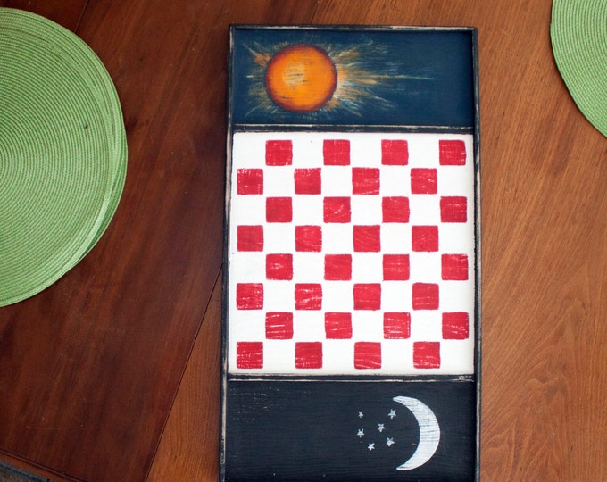 Decorative Wooden Checker Board - Etsy