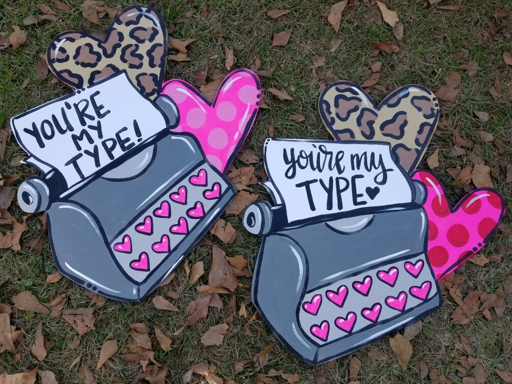 Valentine Door Hanger Digital Template Printable typewriter | Etsy