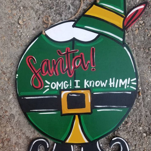 Template Christmas Door Hanger Template Santa Door Hanger - Etsy
