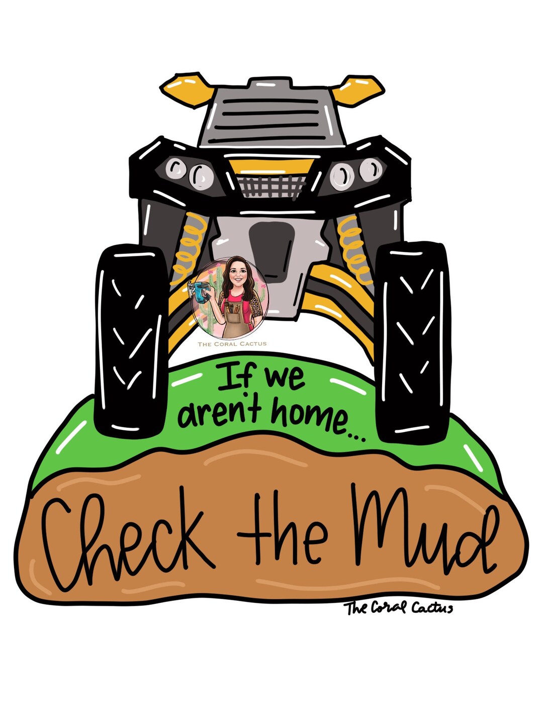 4 Wheeler Door Hanger Template Digital Sign ATV Outdoor - Etsy