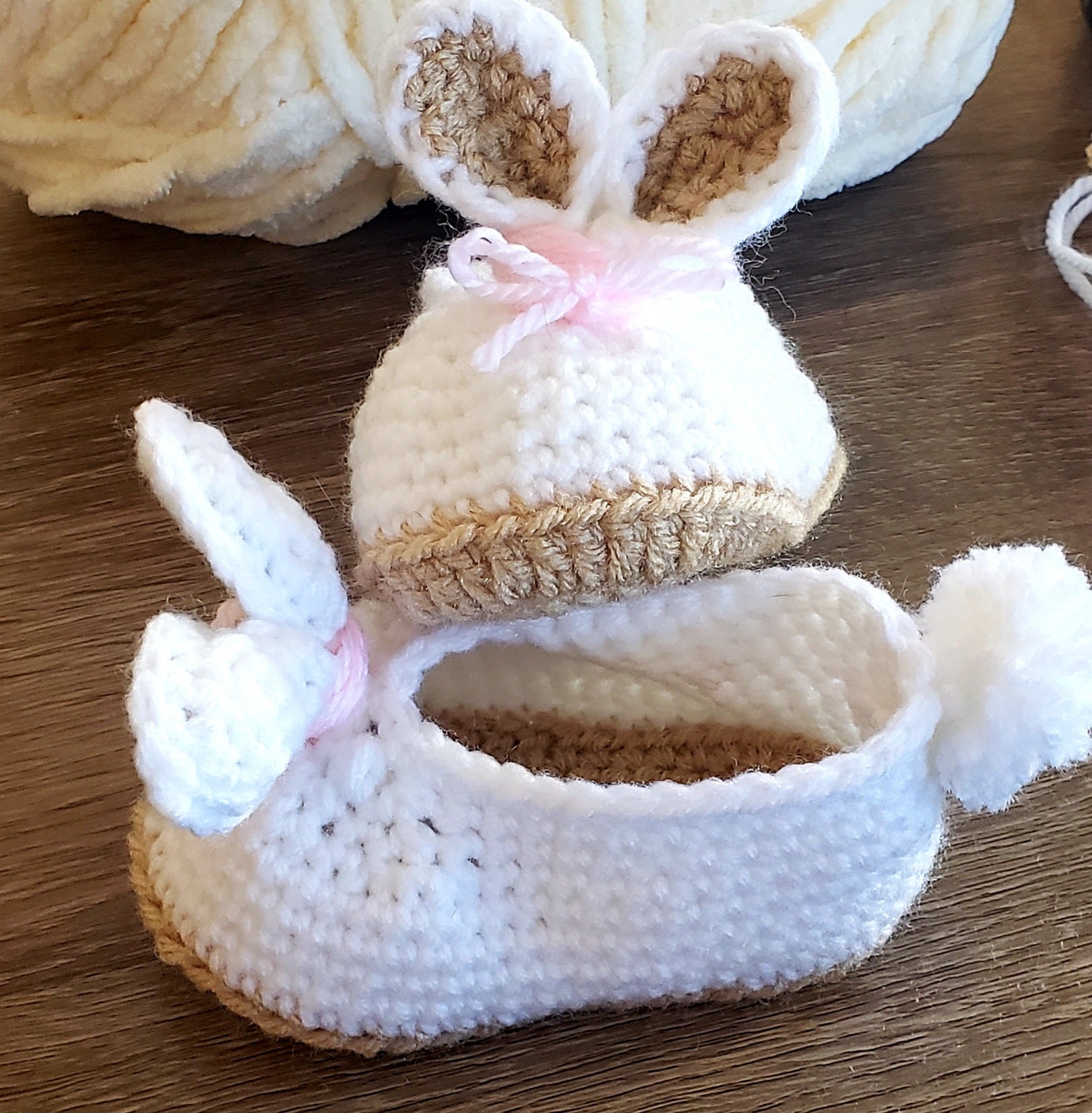 Handmade Crochet Easter Bunny Booties/slippers-many Sizes - Etsy