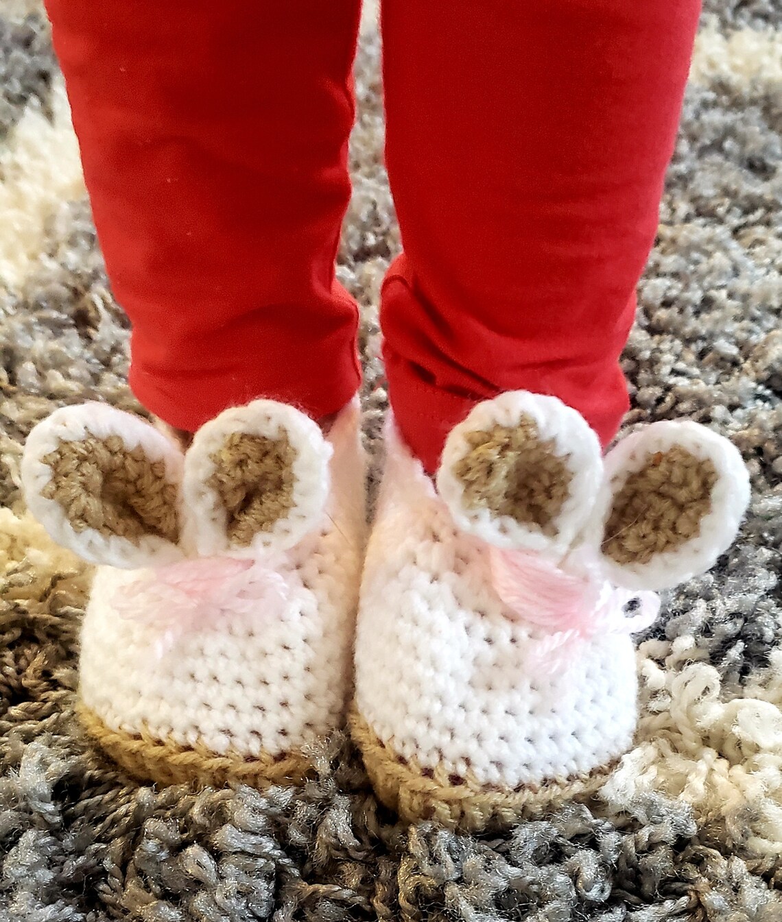 Handmade Crochet Easter Bunny Booties/slippers-many Sizes - Etsy