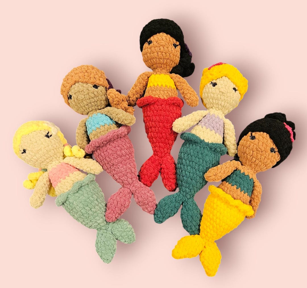Underwater Adventures Handmade Plush Crochet Mermaids - Etsy