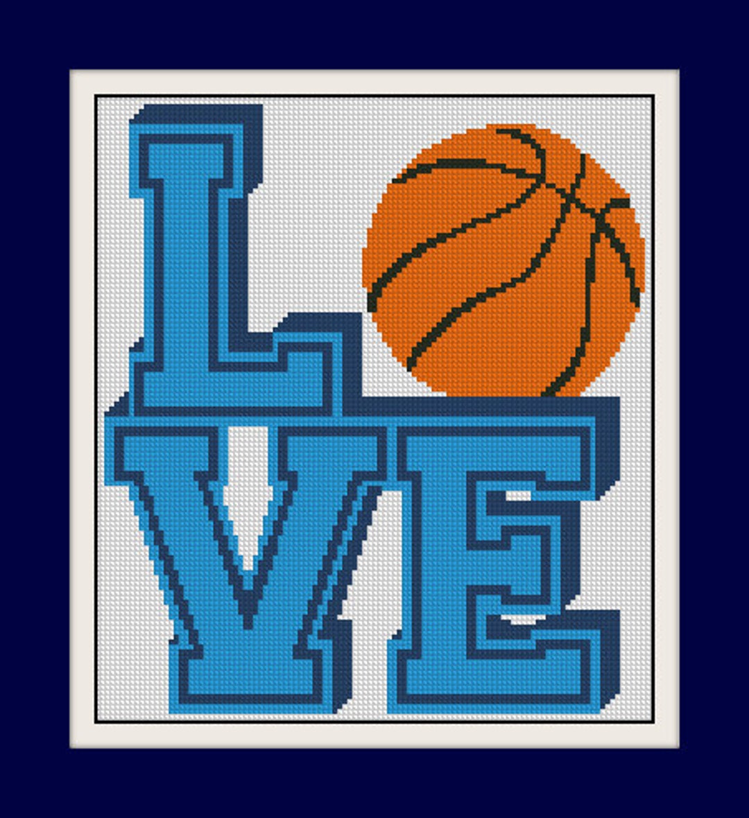 Love Basketball Pdf Cross Stitch Pattern, Nursery Cross Stitch, BOGO ...