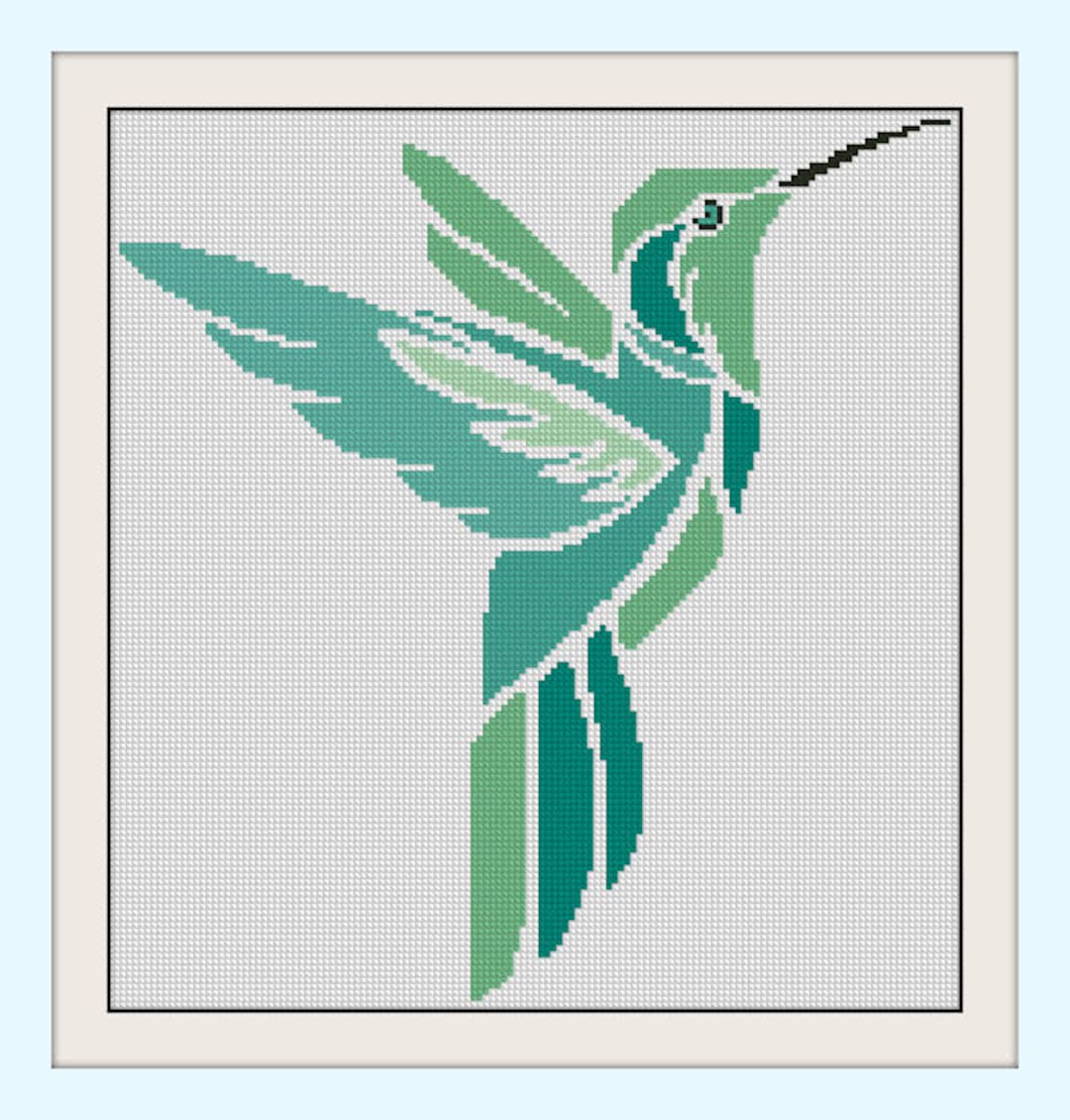 Modern Bird Hummingbird Pattern , BOGO, PDF Counted Bird Easy Cross ...