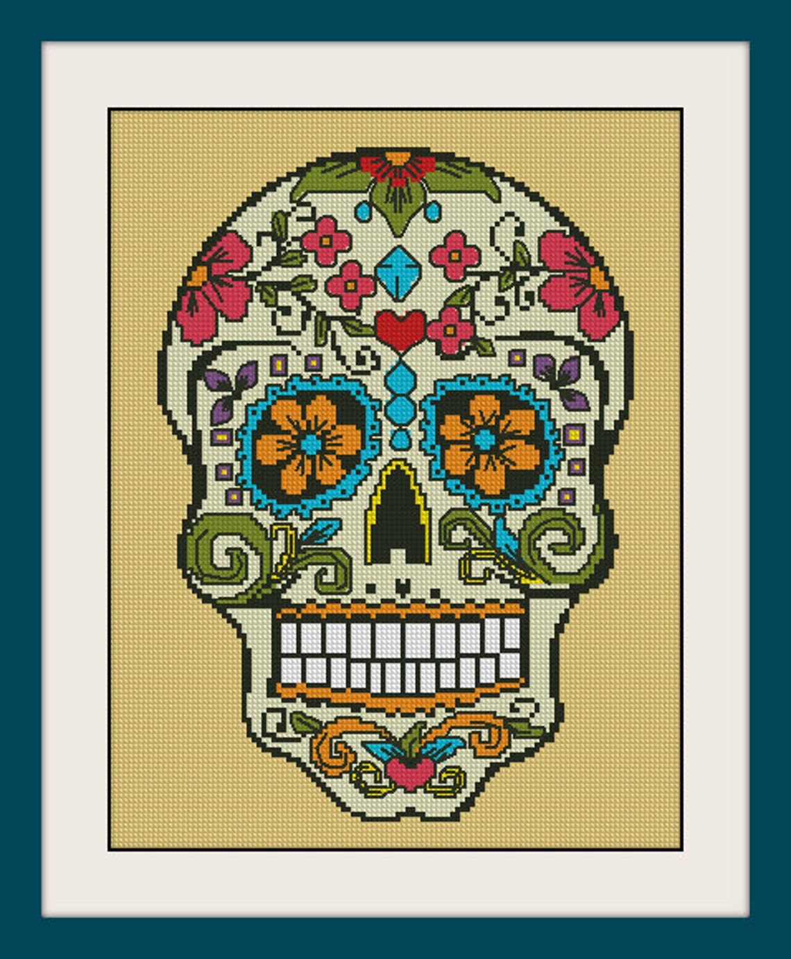 Sugar Skull INC Cross Stitch Pattern BOGO PDF Counted Sugar | Etsy