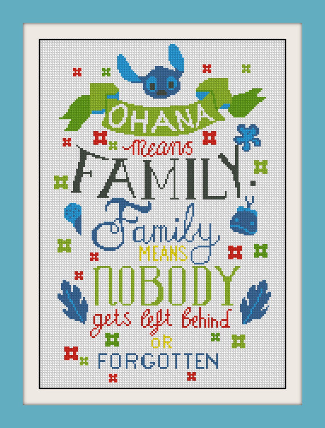 Toddler and His Beloved Family, INC Cross Stitch Pattern, BOGO, PDF ...