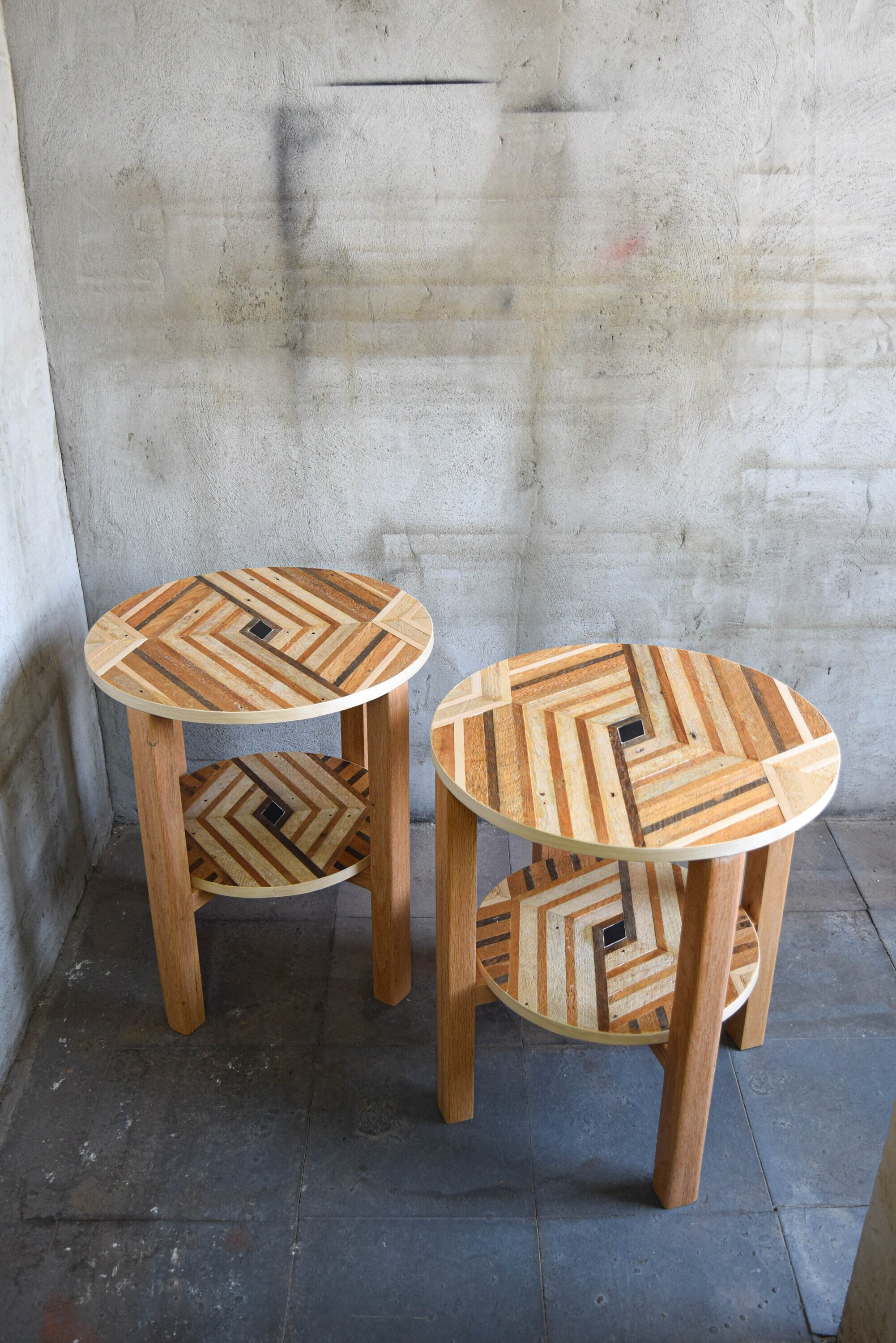 Set of Custom Reclaimed Wood Side Tables/ End Tables - Etsy