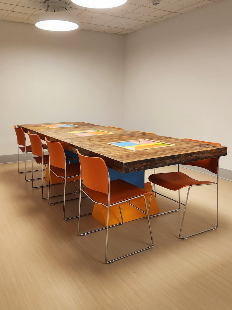 Custom Reclaimed Wood Conference Table/ Meeting Table for School ...