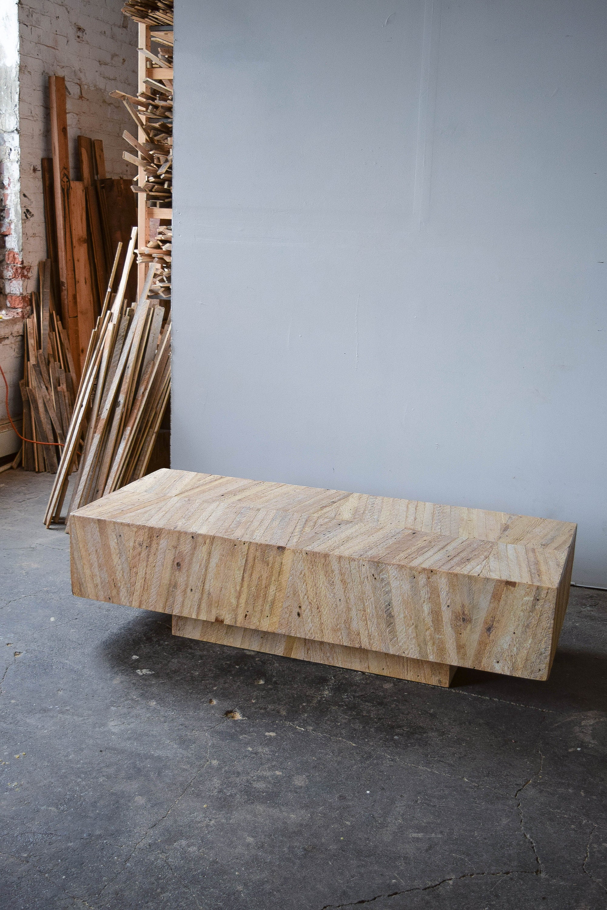 Custom Reclaimed Wood Plinth Style Coffee Table/ Bench - Etsy