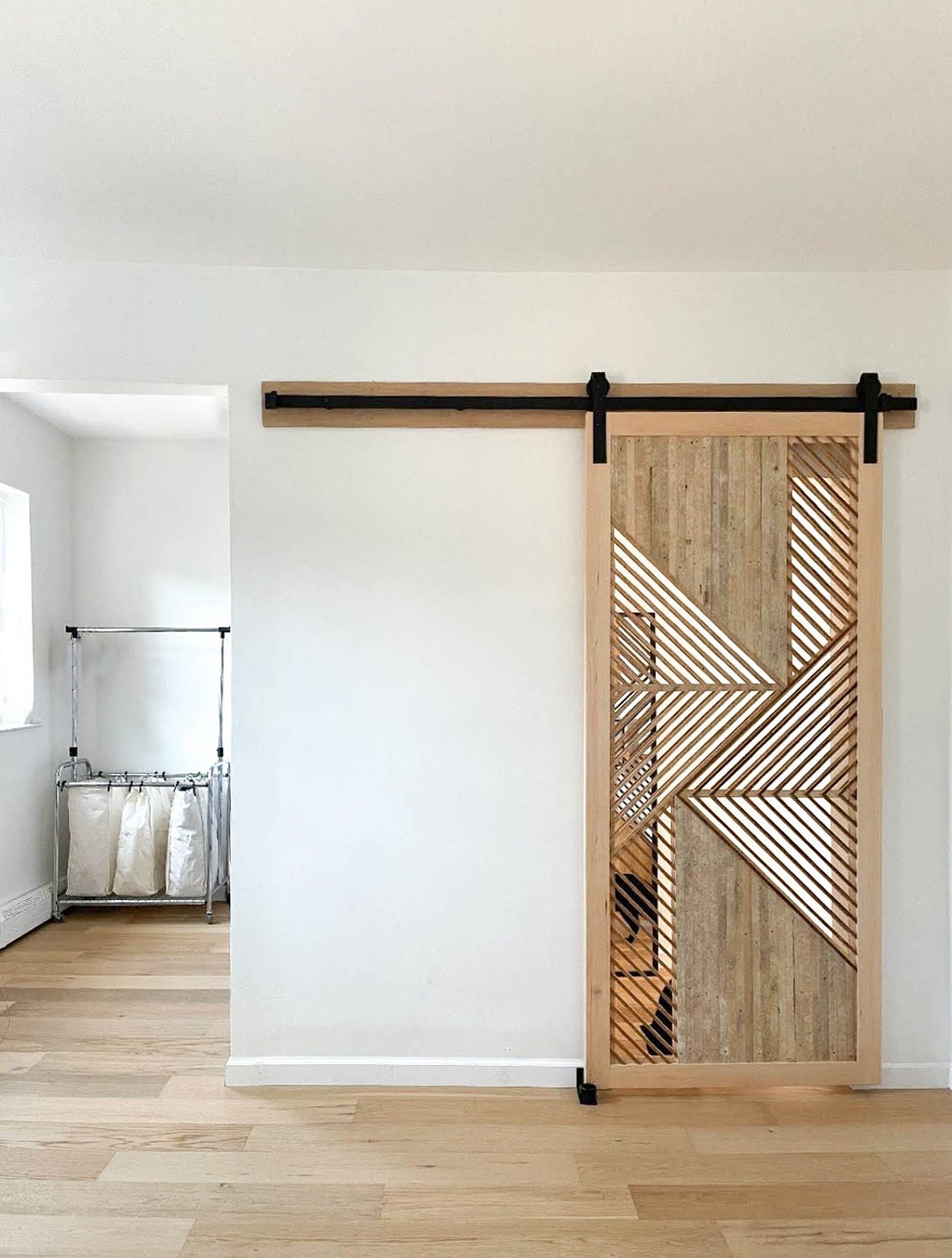 Custom Reclaimed Wood Slatted Barn Door/ Room Divider/ Screen - Etsy
