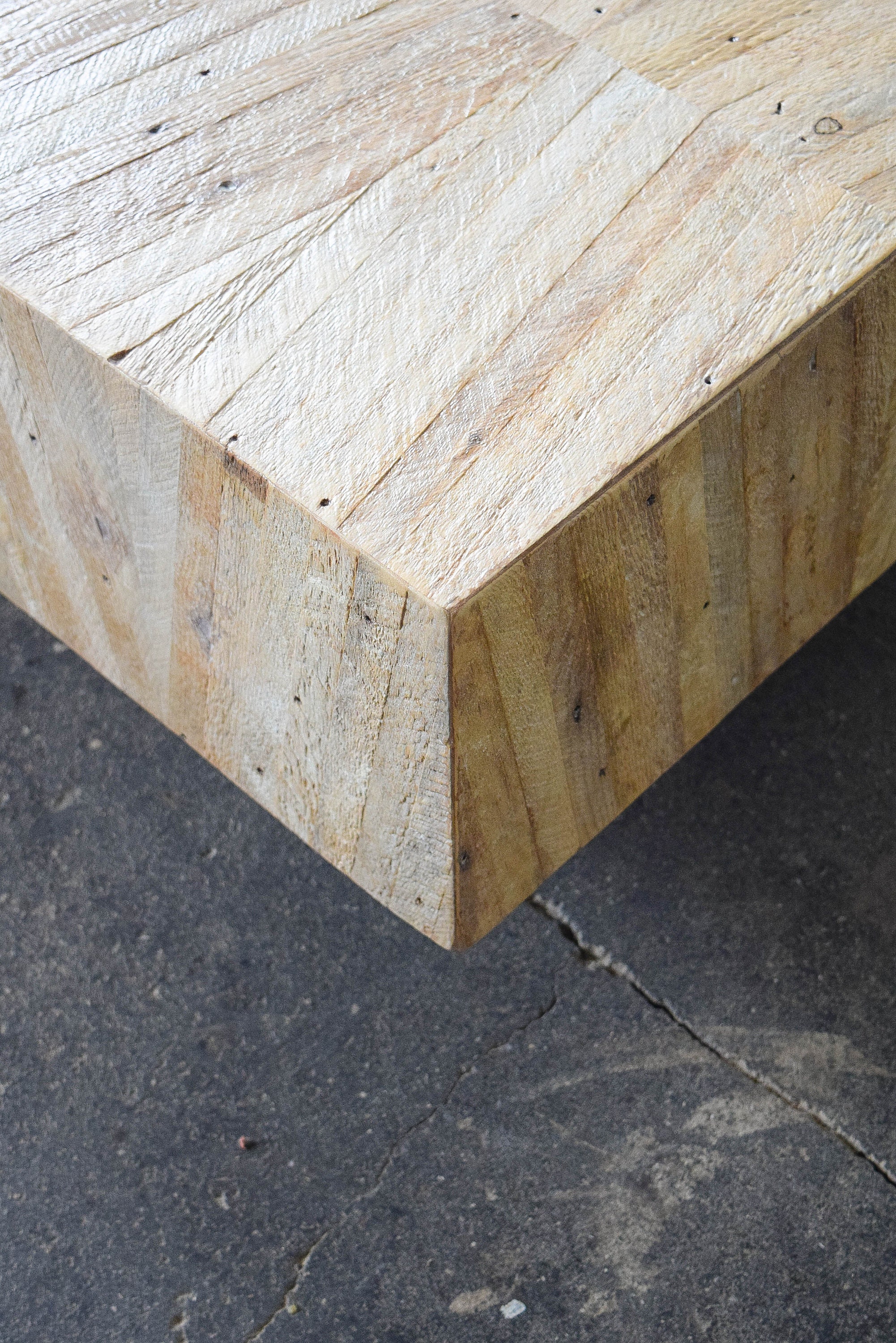 Custom Reclaimed Wood Plinth Style Coffee Table/ Bench - Etsy