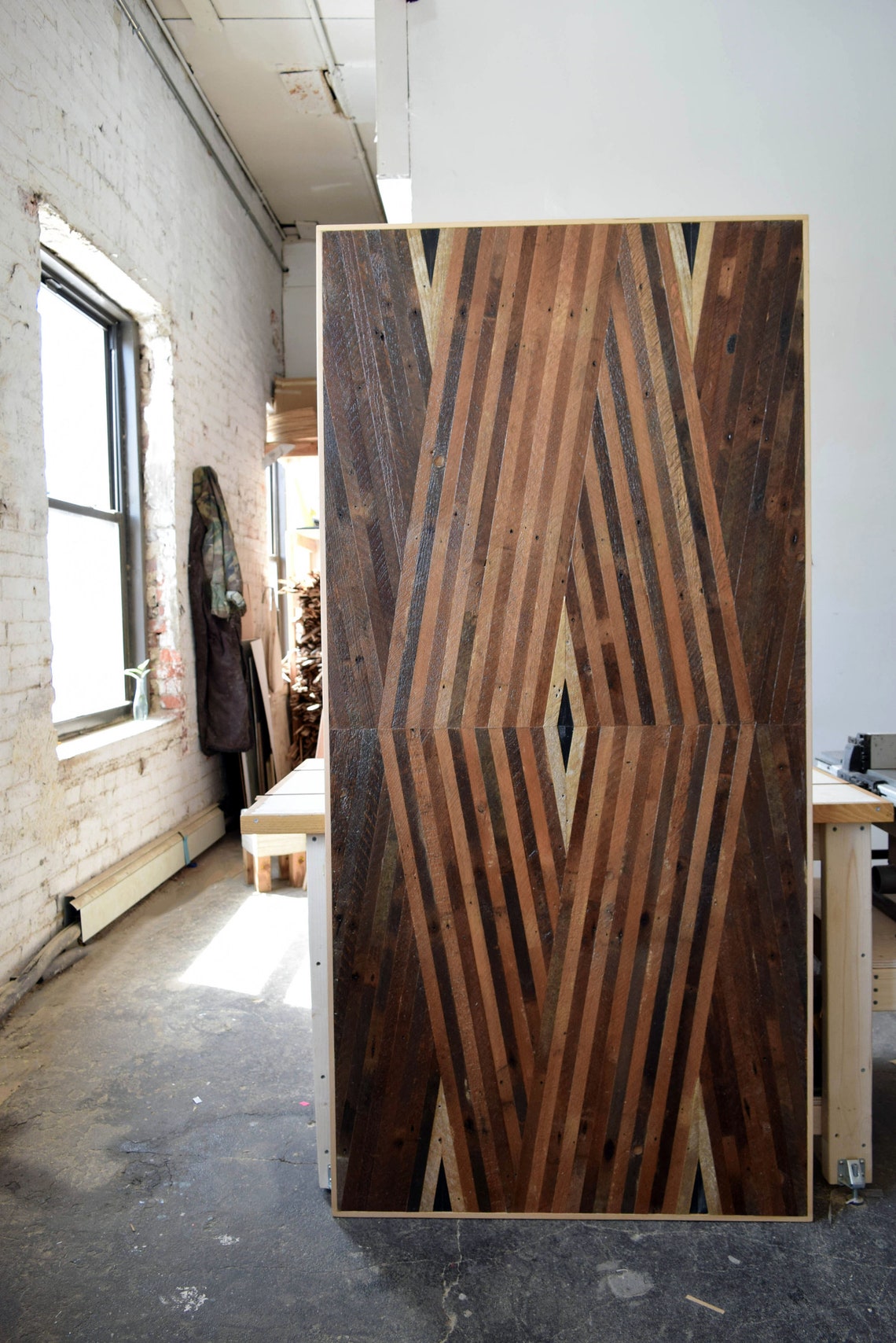 Custom Reclaimed Wood Wall Mount Headboard - Etsy