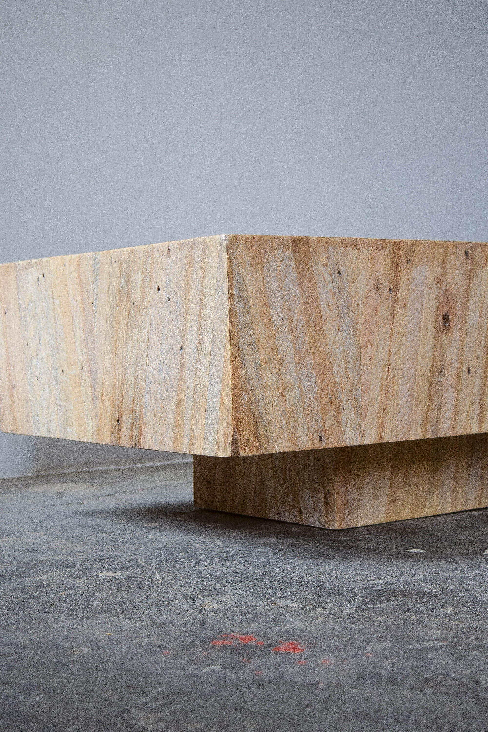 Custom Reclaimed Wood Plinth Style Coffee Table/ Bench - Etsy