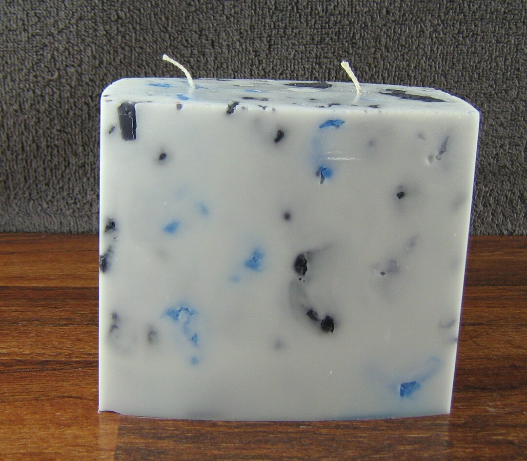 1 Curved Rectangular Shaped Pillar Candle With 2 Wicks - Etsy