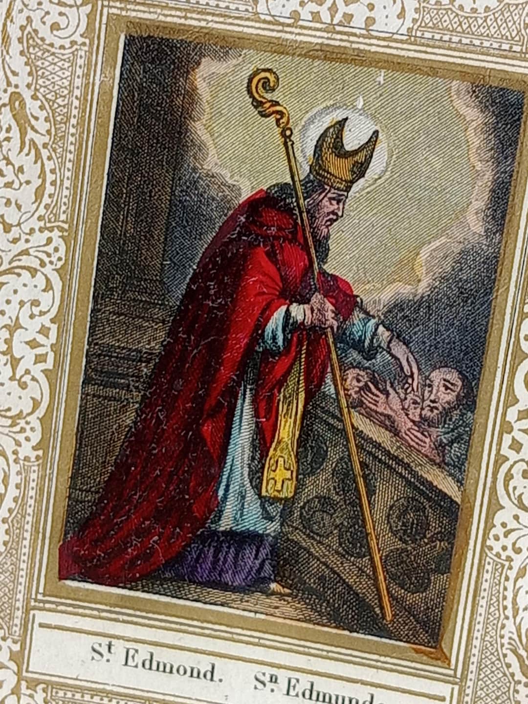 Antique French Saint Edmund Prayer Card: Catholic Devotional Gift - Etsy