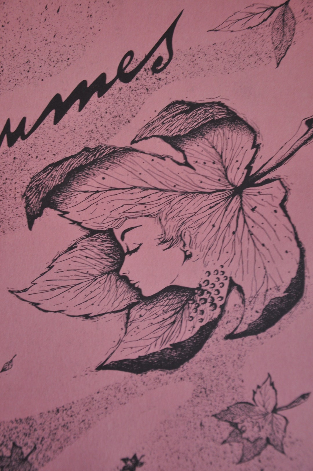 Vintage Pink 1950s French Advertising Poster, Le Galion, Perfume ...