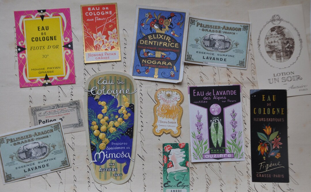Original Antique French Perfume Labels From 1920 1930 Paris - Etsy