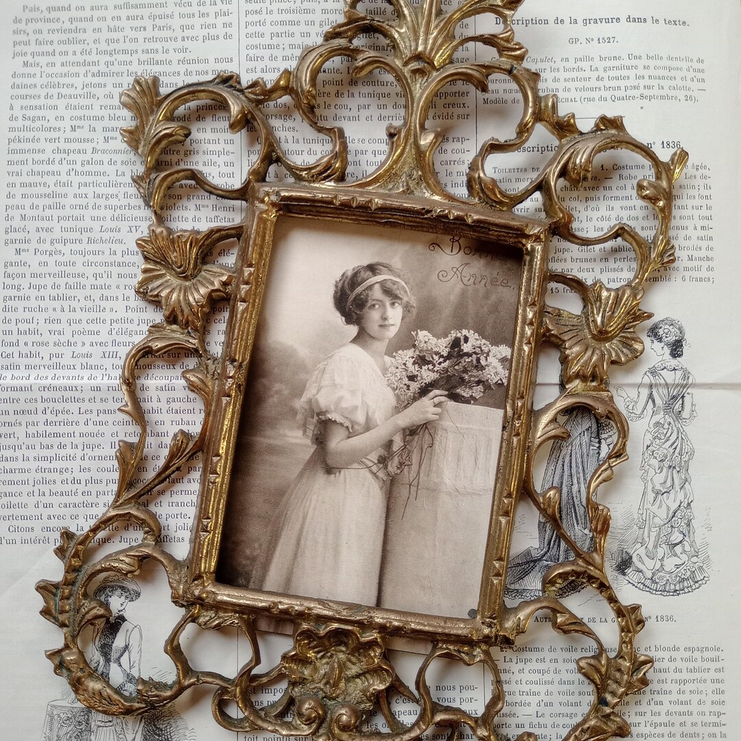 Gorgeous Victorian Antique French Photo Frame, Large 11 X 7", Ribbon ...