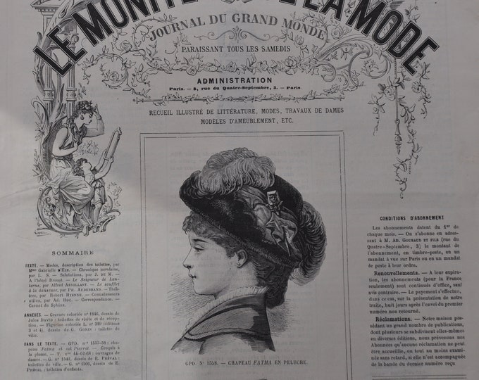 Antique French 1800s Magazine, so Many Illustrations Pictures, Paper ...