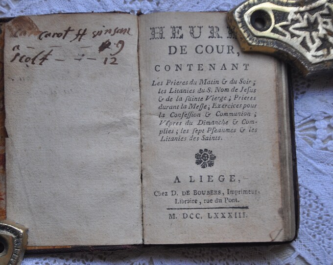 Antique French Religious 1700s Christian Missel, Small Catholic Prayer ...