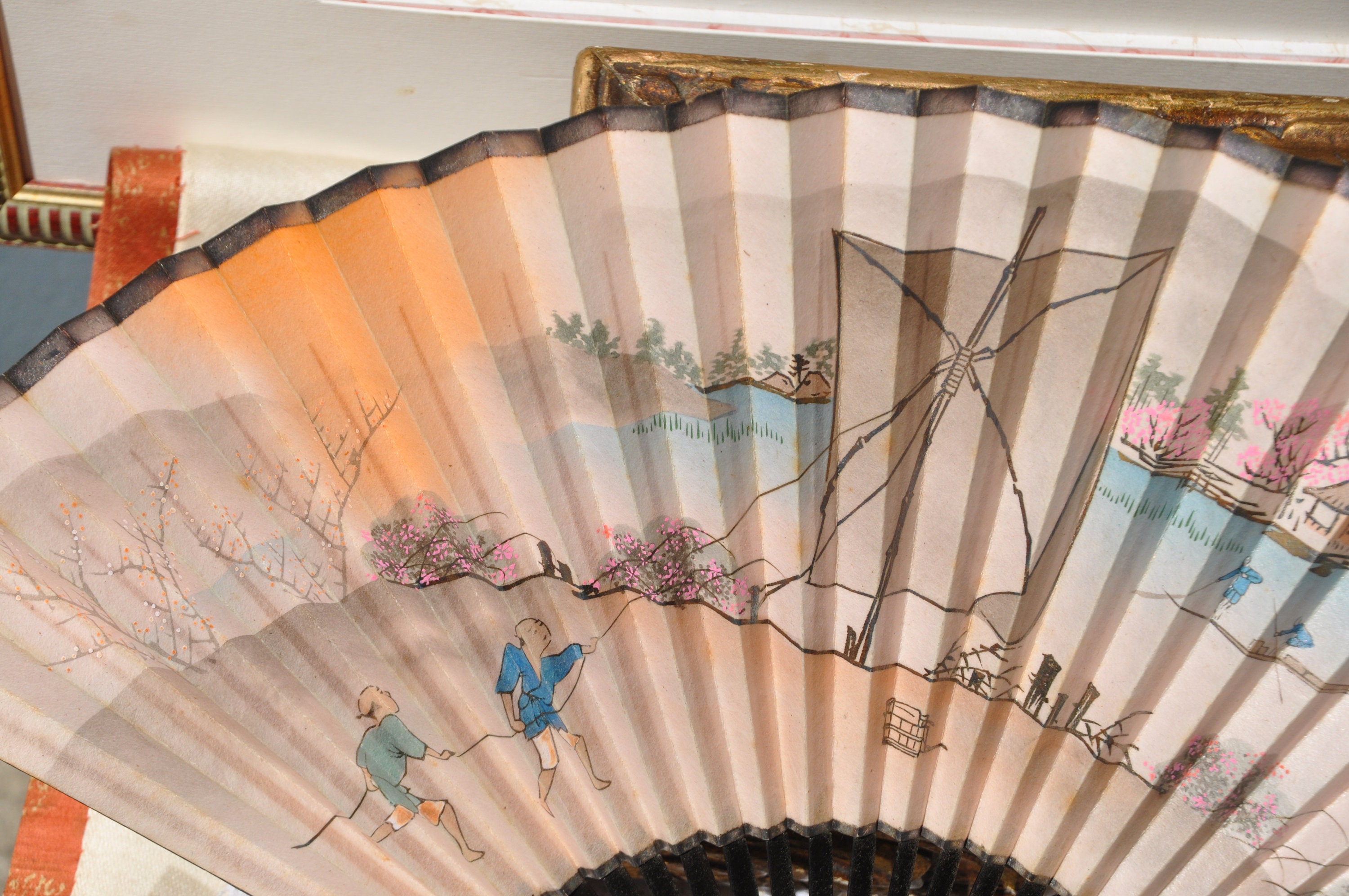 Pink Vintage Japanese Hand Fan Vintage Ladies Hand Fan Paper - Etsy