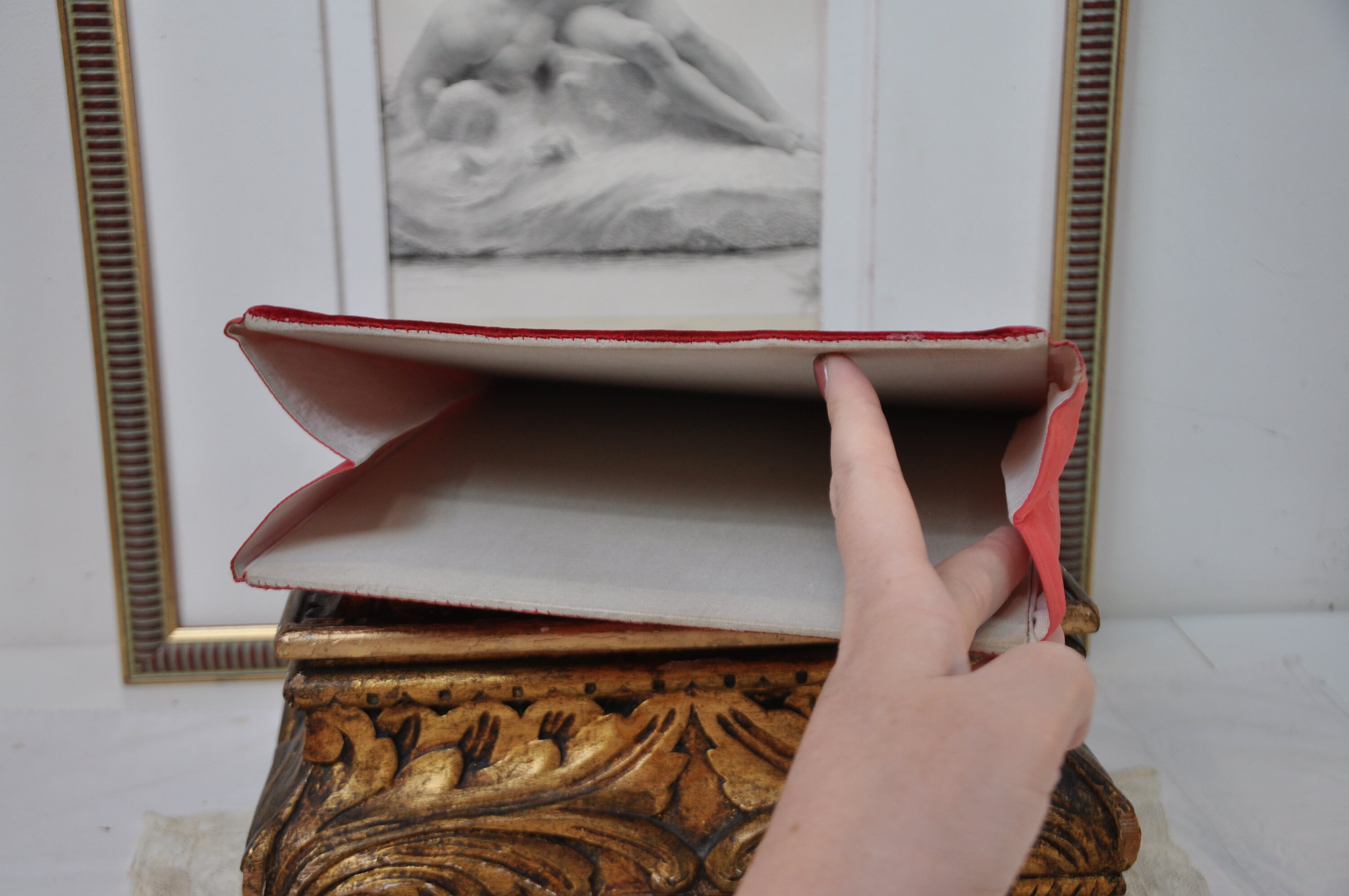 Red Antique French Burse Old French Antique Religious Burse - Etsy