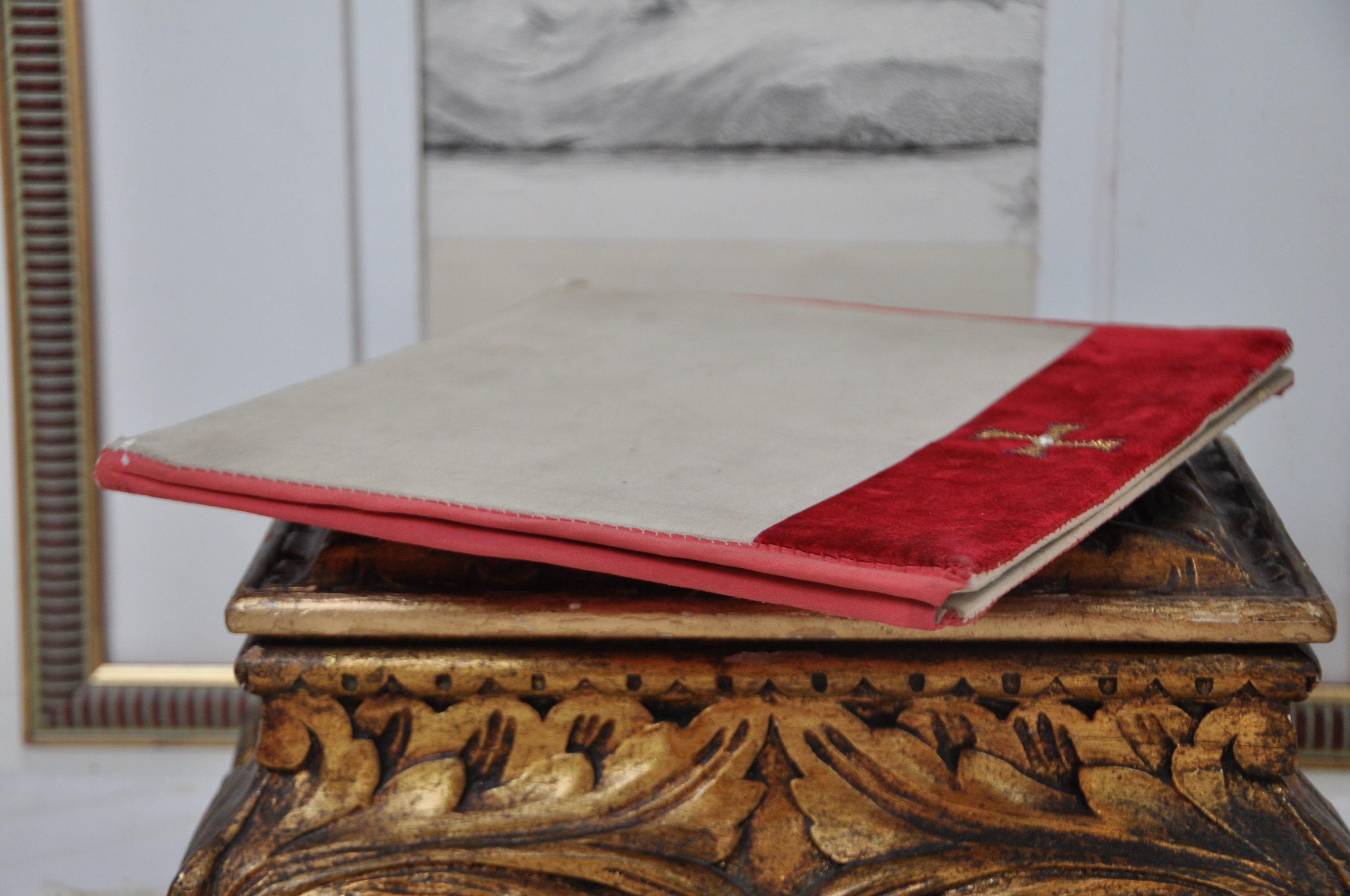 Red Antique French Burse Old French Antique Religious Burse - Etsy