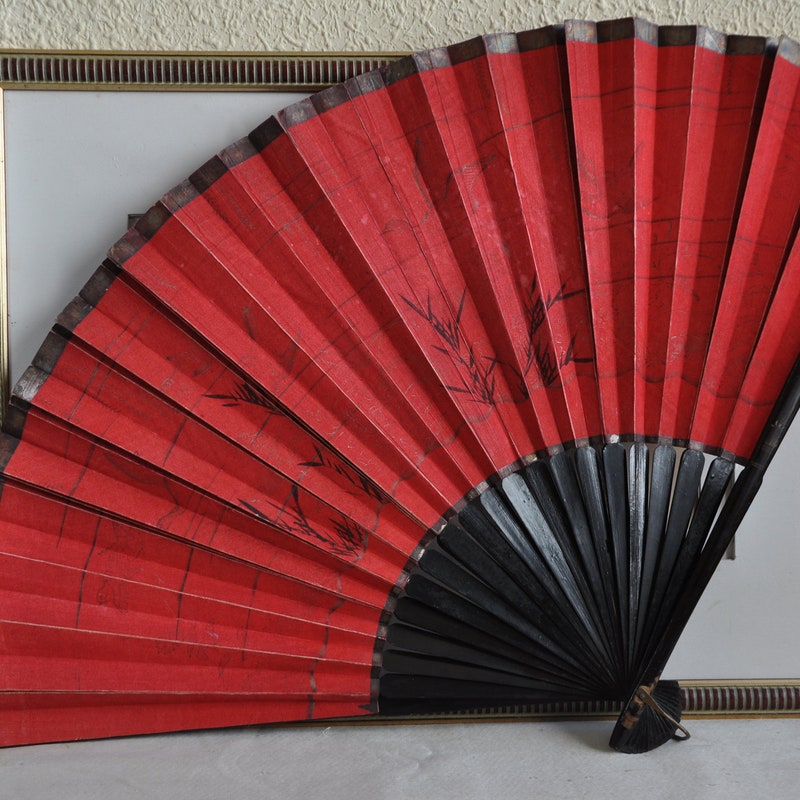 Red Fan - Etsy