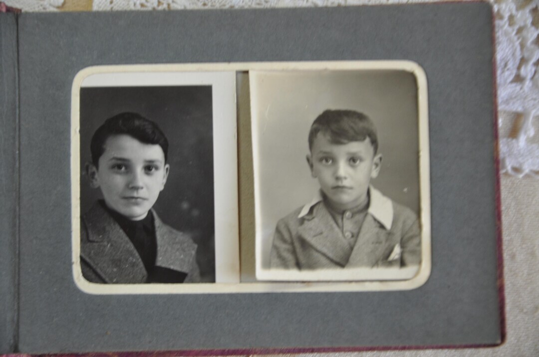 Pink Vintage French Family Photo Album, Mini Travel Album, Filled With ...