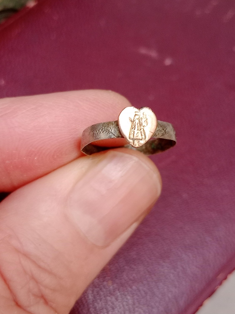 Antique French Children's Ring, Rose Gold Heart, 1900s Baby Jewelry - Etsy