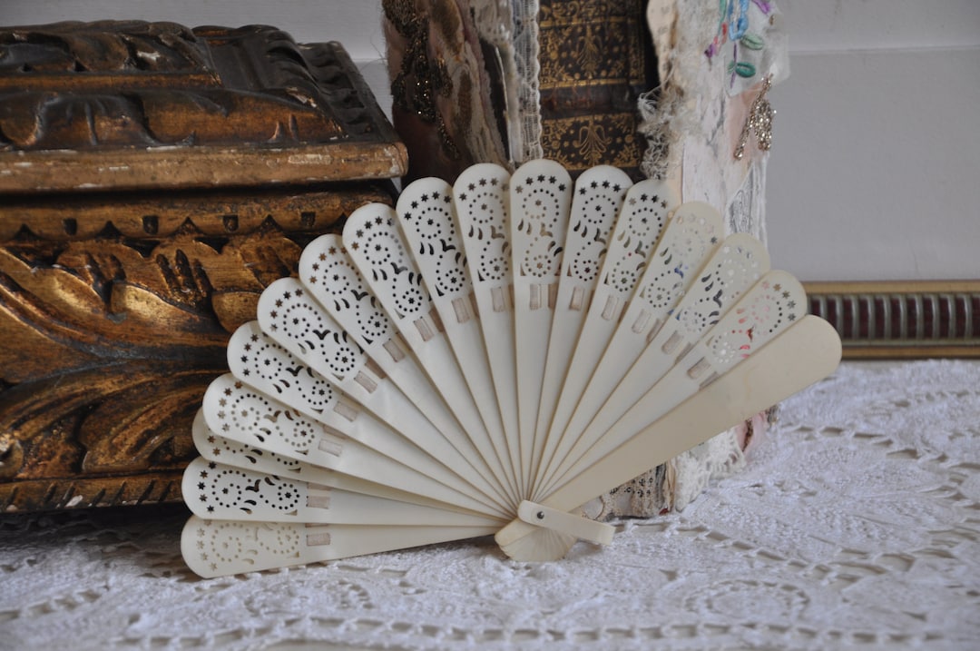 Antique French Hand Fan, 1910's Brise, Celluloid, Excellent Condition ...